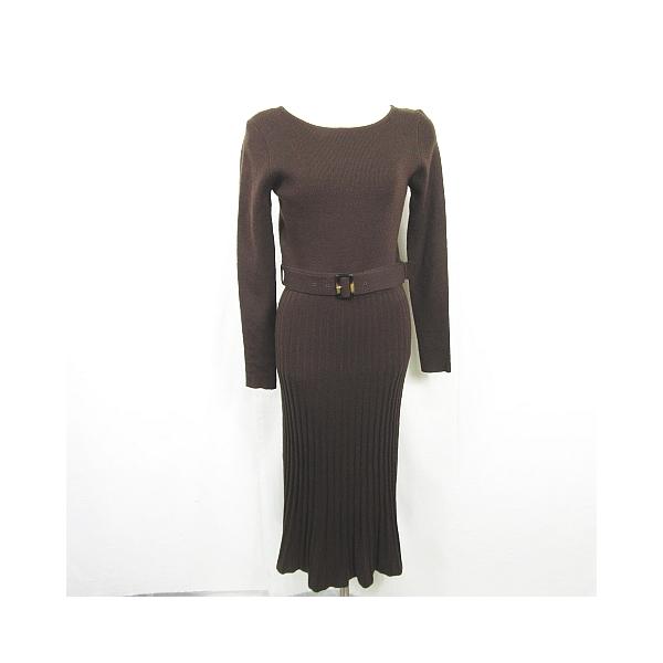 マウジー MOUSSY ニット ワンピース ロング丈 ベルト付き FREE ブラウン kz14598 レディース【ブランド】マウジー MOUSSY【表記サイズ】FREE【実寸サイズ】肩幅：36cm　身幅：42cm　着丈：108cm　袖丈：6...