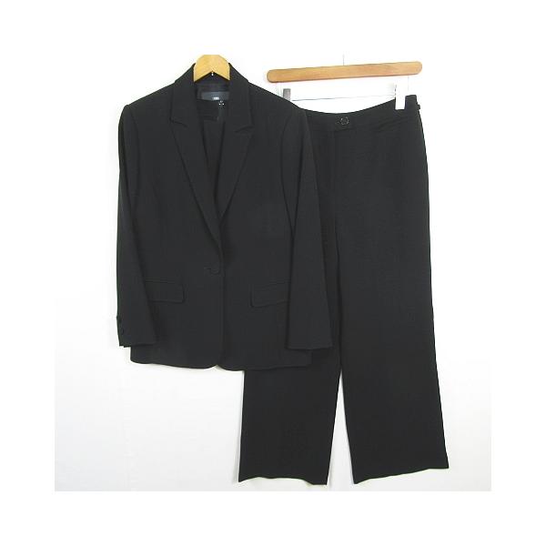 ユキコハナイ YUKIKO HANAI セットアップ スーツ 3点セット ジャケット カットソー 長袖 パンツ 13 ブラック 大きいサイズ kz14826 レディース【ブランド】ユキコハナイ YUKIKO HANAI【表記サイズ】13(X...