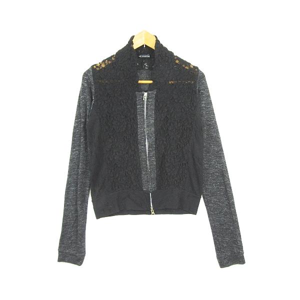 ギャルデコレクティブ GARDE COLLECTIVE ニット ジャケット ジャンバー ジップアップ 長袖 毛 ブラック グレー レース kz14877 レディース【表記サイズ】なし(実寸サイズをご参照ください)【実寸サイズ】肩幅：42cm...