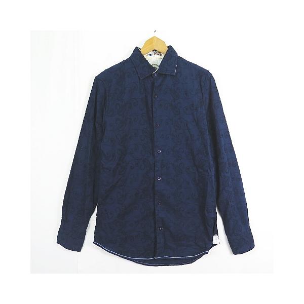 ガネーシュ GANESH 総刺繍 コットンシャツ 長袖 S ネイビー 2sa7460 メンズ【ブランド】ガネーシュ GANESH【表記サイズ】S【実寸サイズ】肩幅：41cm　身幅：48cm　着丈：74cm　袖丈：61cm　　【素材】コットン...
