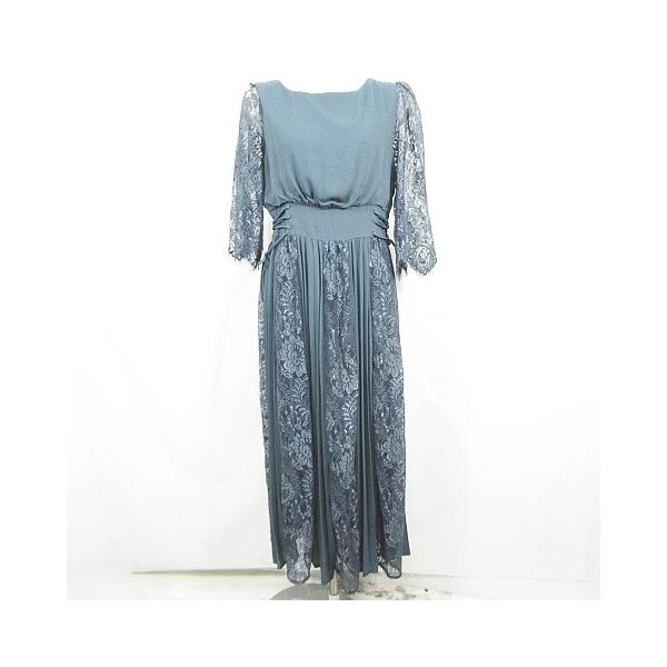 ガール Girl Dress for now ロング ワンピース ドレス シフォン 七分袖 プリーツ L ブルー レース kz15218 レディース【ブランド】ガール Girl【表記サイズ】L【実寸サイズ】肩幅：37cm　身幅：46cm　着...