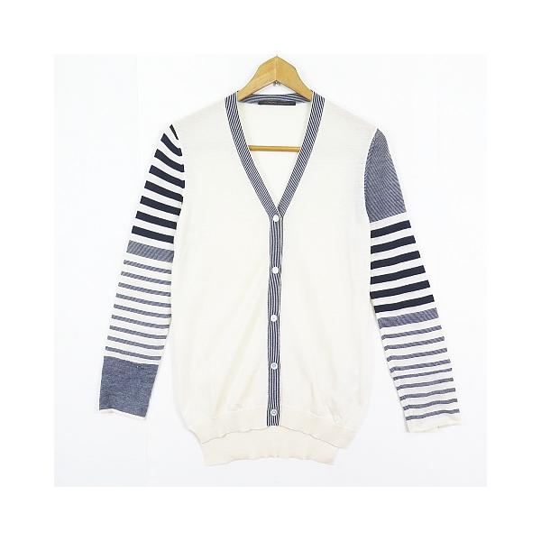 アニオナ AGNONA カシミア カーディガン 40 アイボリー/ブラック 2sa7560 レディース【ブランド】アニオナ AGNONA【表記サイズ】40【実寸サイズ】肩幅：39cm　身幅：44cm　着丈：69cm　袖丈：57cm　　【素材...