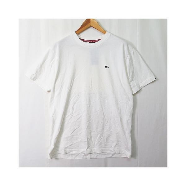 未使用品 アルファ ALPHA Aマーク バックプリント Tシャツ 半袖 コットン L オフホワイト 2sa7562 メンズ【ブランド】アルファ ALPHA【表記サイズ】LC96-104T175-185【実寸サイズ】肩幅：49cm　身幅：5...