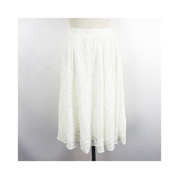 未使用品 Yummy Grimes スカート ボトムス ロング丈 ギャザー フィッシュテール 総レース イージー M ホワイト ※EKM レディース【表記サイズ】M【実寸サイズ】ウエスト：60〜cm　ヒップ：98cm　スカート丈：78cm　...