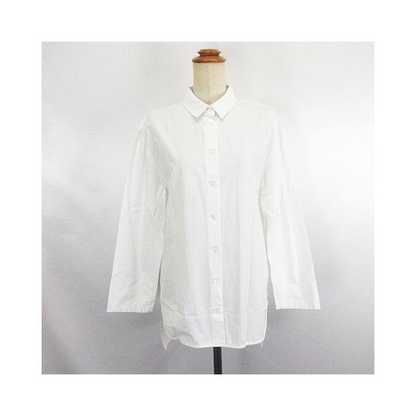 マルシャルテル MARECHAL TERRE シャツ ブラウス 長袖 ドロップショルダー バックフリル コットン 2 ホワイト ※EKM レディース【ブランド】マルシャルテル MARECHAL TERRE【表記サイズ】2【実寸サイズ】身幅：...