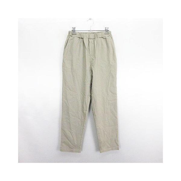 未使用品 Yummy Grimes パンツ ボトムス テーパード イージー ストレッチ L グレージュ ※EKM レディース【表記サイズ】L【実寸サイズ】ウエスト：62〜cm　もも幅：26cm　裾幅：16.5cm　股上：29cm　股下：67...