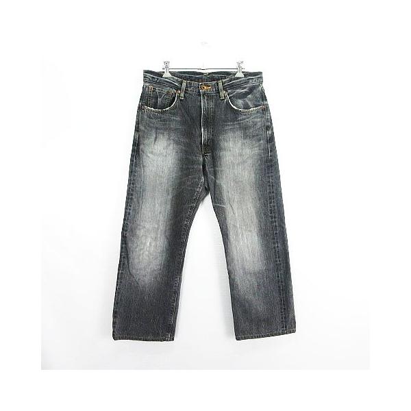 エドウィン EDWIN 505Z 1505 デニム ジーンズ ボトムス ワイド ストレート ユーズド加工 32 ブラック ※EKM メンズ【ブランド】エドウィン EDWIN【表記サイズ】32【実寸サイズ】ウエスト：79cm　もも幅：31cm...