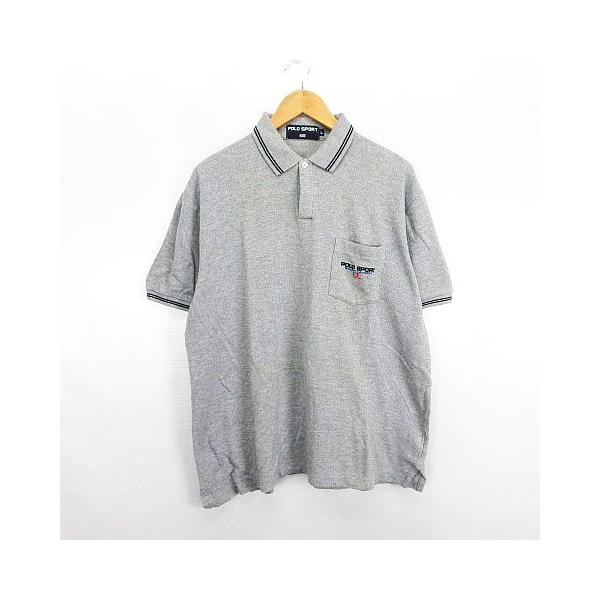 ラルフローレン RALPH LAUREN POLO SPORT ポロシャツ 半袖 ロゴ コットン L グレー ※EKM メンズ【ブランド】ラルフローレン RALPH LAUREN【表記サイズ】L【実寸サイズ】肩幅：50.5cm　身幅：58c...