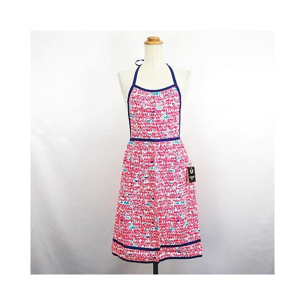 未使用品 エマニュエル ウンガロ Emanuel Ungaro  paris エプロン 総柄 ロゴ ハート コットン レッド系 ※EKM レディース【ブランド】エマニュエル ウンガロ Emanuel Ungaro 【表記サイズ】表記なし（実...