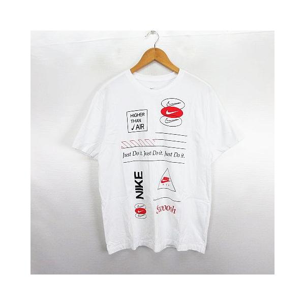 ナイキ NIKE Tシャツ カットソー 半袖 クルーネック AIR Just Do it Swoosh コットン XL ホワイト ※EKM メンズ【ブランド】ナイキ NIKE【表記サイズ】L【実寸サイズ】肩幅：44.cm　身幅：53cm　着...