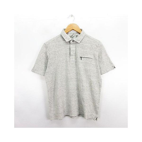 インターメッツォ INTERMEZZO ポロシャツ 半袖 麻混 L グレー系 ※EKM メンズ【ブランド】インターメッツォ INTERMEZZO【表記サイズ】L【実寸サイズ】肩幅：42cm　身幅：53cm　着丈：63cm　袖丈：21.5cm...