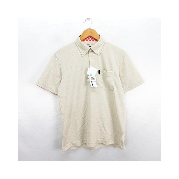 未使用品 エレメントオブシンプルライフ element of SIMPLE LIFE ポロシャツ 半袖 ボタンダウン M ライトベージュ ※EKM メンズ【表記サイズ】Mチェスト 88〜96【実寸サイズ】肩幅：43cm　身幅：50cm　着丈...
