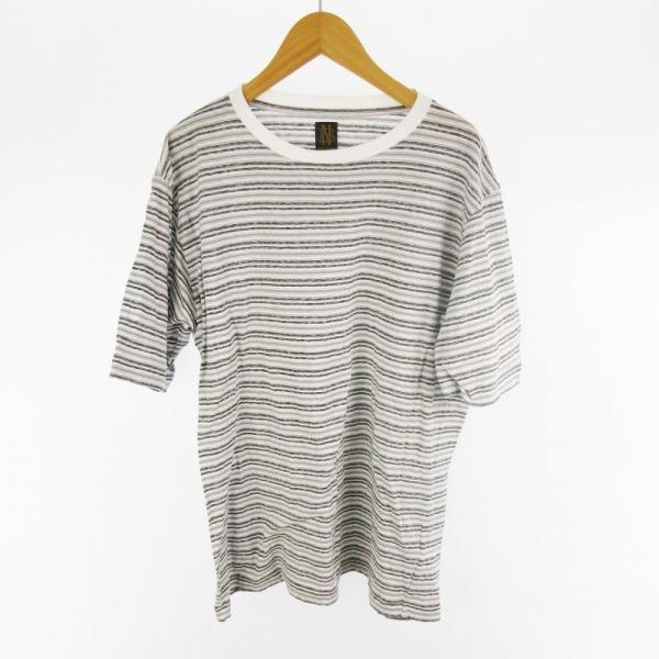 25SS バトナー BATONER ハンドドローイング ボーダー Tシャツ 半袖 ブラック 黒  2 HAND DRAWING BORDER T-SHIRT (BN-25SM-052)  メンズ【表記サイズ】2【実寸サイズ】肩幅：50cm　...