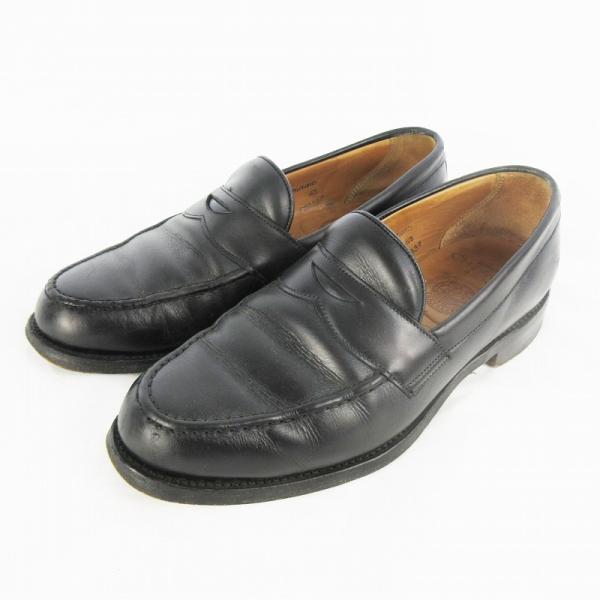 JOSEPH CHEANEY &amp; SONS ジョセフ チーニー HUDSON / ハドソン 5203 6 1/2 約25ｃｍ コインローファー シューズ ブラック 黒 革靴 メンズ【表記サイズ】6 1/2約25ｃｍ【実寸サイズ】最大...