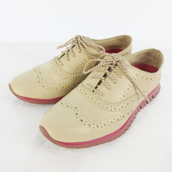 コールハーン COLE HAAN ZEROGRAND ゼログランド オックスフォード ウィングチップ シューズ  ベージュ ピンク 5 1/2 B 約22.5ｃｍ W24576 靴 レディース【ブランド】コールハーン COLE HAAN【表...