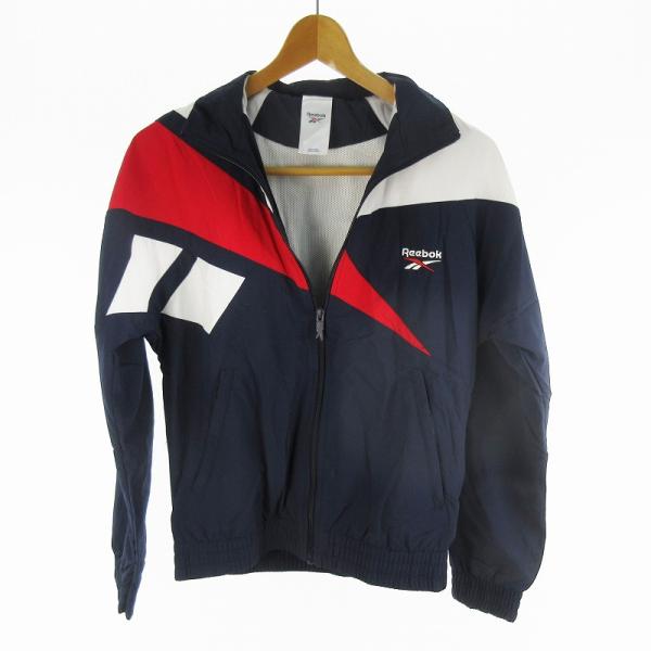 リーボック Reebok 22年製 ナイロン トラックジャケット Felpa Classics Vector Track Top H54456 紺 ネイビー ホワイト レッド XS レディース【ブランド】リーボック Reebok【表記サイズ...