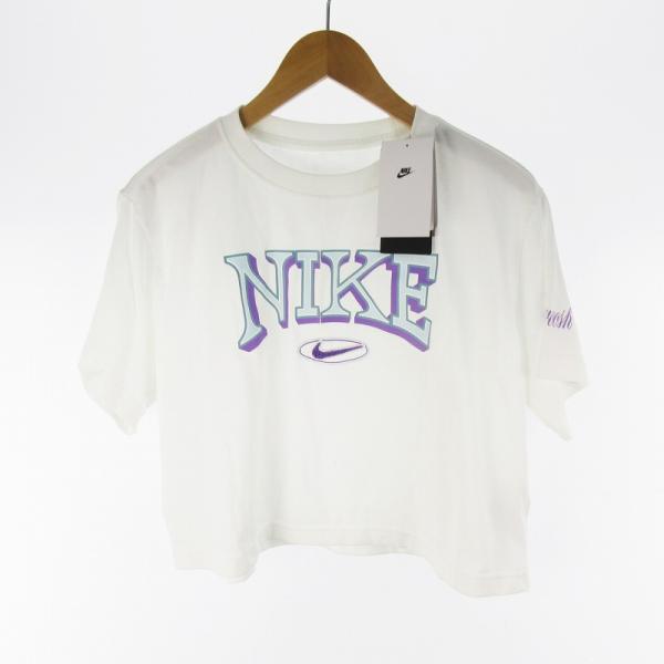 未使用品 ナイキ NIKE 24AW NSW OC VARZITY ショートスリーブ クロップドTシャツ 半袖 FZ2856-100 L ホワイト 白  レディース【ブランド】ナイキ NIKE【表記サイズ】L【実寸サイズ】肩幅：45cm　身...