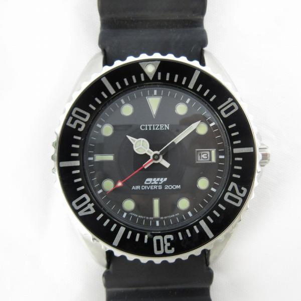 シチズン CITIZEN 5518-S96541 OXY エアダイバーズ 200M 腕時計 ウォッチ ブラック 黒文字盤 クオーツ デイト 動作確認済 メンズ【ブランド】シチズン CITIZEN【実寸サイズ】バンド幅：2cm　腕周り：15-...