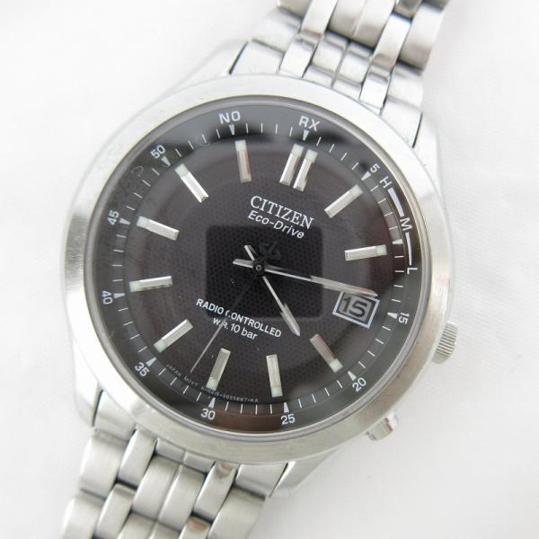 シチズン CITIZEN H415-S033004 エコドライブ Eco-Drive ソーラー電波時計 腕時計 デイト 黒文字盤 ブラック 動作確認済 メンズ【ブランド】シチズン CITIZEN【実寸サイズ】バンド幅：2cm　腕周り：16c...