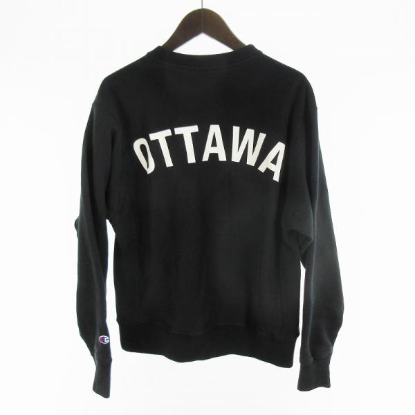 チャンピオン CHAMPION S149 リバースウィーブ REVERSE WEAVE トレーナー スウェット Ｍ ブラック 黒 ロゴ プリント SPIN/CO OTTAWA  ヴィンテージ オールド 【ブランド】チャンピオン CHAMPI...
