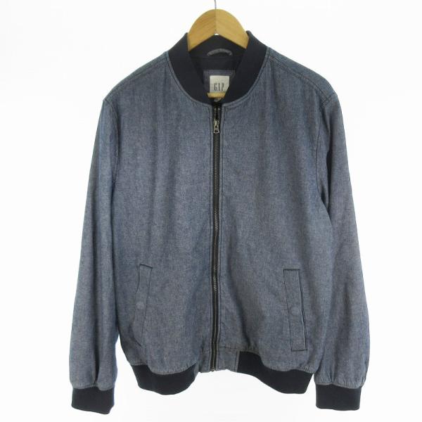 ギャップ GAP 00’Ｓ ジップアップ ジャケット ブルゾン インディゴ ネイビー Ｌ ヴィンテージ OLD オールド コットン  メンズ【ブランド】ギャップ GAP【表記サイズ】Ｌ【実寸サイズ】肩幅：50cm　身幅：61cm　着丈：64...