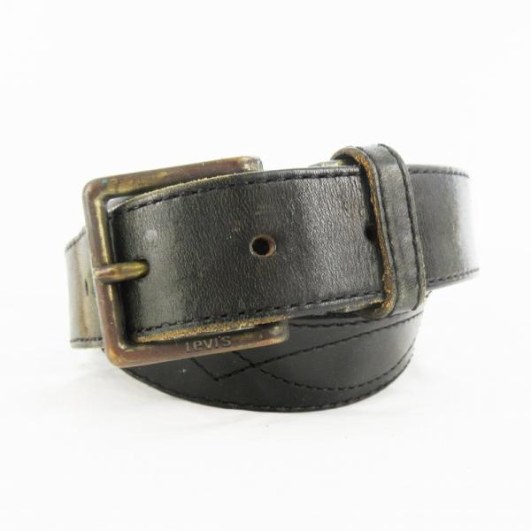 リーバイス Levi's 90ｓベルト 刺繍 レザー 牛革 黒 ブラック ゴールド金具 ヴィンテージ オールド メンズ【ブランド】リーバイス Levi's【実寸サイズ】最小ウエスト：83cm　最大ウエスト：94cm　全長：102cm　幅：2...