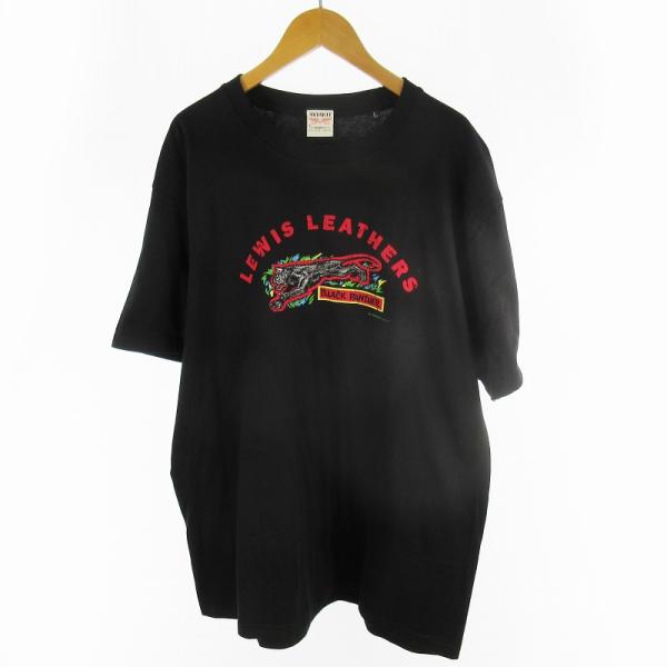 未使用品 ルイスレザー LEWIS Leathers AVIAKIT 現行 L Tシャツ 半袖 ロゴ プリント ブラックパンサー 黒 コットン トップス メンズ【ブランド】ルイスレザー LEWIS Leathers【表記サイズ】Ｌ【実寸サイ...