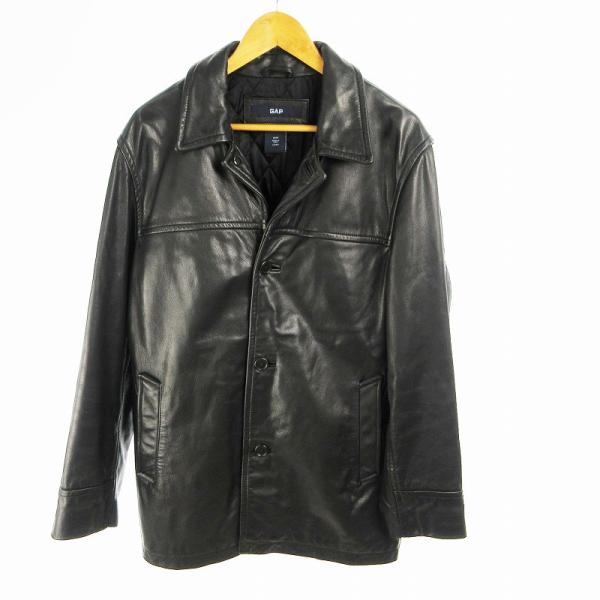 ギャップ GAP OLD オールド M レザージャケット カーコート 中綿 革ジャン 牛革 ブラック 黒 ヴィンテージ 00s 90s アウター メンズ【ブランド】ギャップ GAP【表記サイズ】Ｍ【実寸サイズ】肩幅：48cm　身幅：58cm...
