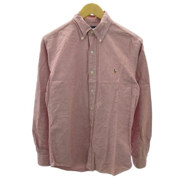 ラルフローレン RALPH LAUREN CUSTOM FIT ボタンダウン BDシャツ ポニー ロゴ 刺繍 長袖 S ピンク 1014 ■YHS6 メンズ【ブランド】ラルフローレン RALPH LAUREN【表記サイズ】S【実寸サイズ】肩...