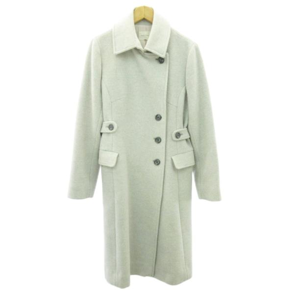 fou foret フーフォレー アンゴラ ステンカラ―コート ジャケット グレー系 40 約L レディース【表記サイズ】40【実寸サイズ】肩幅：38cm　身幅：47cm　袖丈：58cm　着丈：96cm　　【素材】表地 毛100％(アンゴラ...