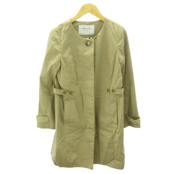 スピック&amp;スパン Spick&amp;Span POUR FEMME ノーカラーコート スプリング ミドル丈 ベージュ 1020 ■YHS7 レディース【ブランド】スピック&amp;スパン Spick&amp;Span【表記サイズ】...