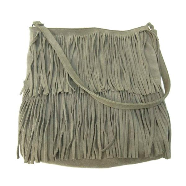 Nardelli ナルデリ フリンジ ショルダーバッグ スエード 皮革 茶系 ブラウン系 レディース【表記サイズ】--【実寸サイズ】持ち手の長さ：--cm　ヨコ：26cm　タテ：30cm　マチ：1cm　ショルダーの長さ：57cm　　【素材】...