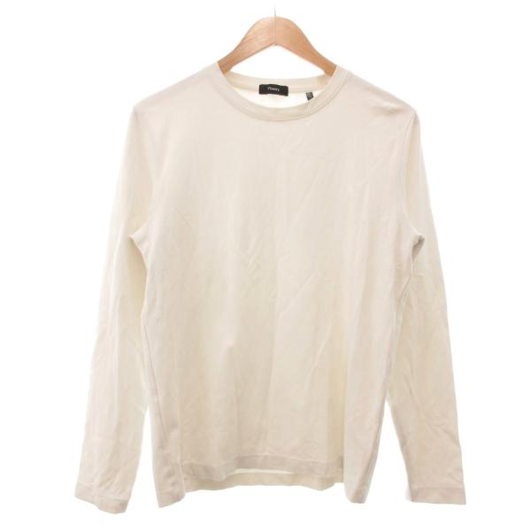 セオリー Theory カットソー ロンＴ 長袖 無地 S 白 ホワイト /YJ ■YHS12 メンズ【ブランド】セオリー Theory【表記サイズ】S【実寸サイズ】肩幅：42cm　身幅：49cm　着丈：64cm　袖丈：60cm　　【素材】...