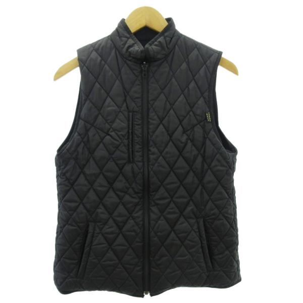 ジャンフランコフェレ GIANFRANCO FERRE GOLF 美品 リバーシブル キルティング ベスト ロゴ 中綿 黒 ブラック 42 XL レディース【ブランド】ジャンフランコフェレ GIANFRANCO FERRE【表記サイズ】42...