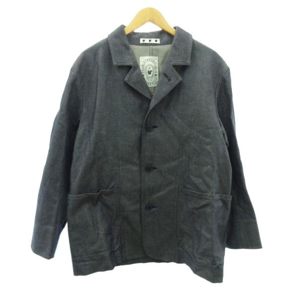 イエ スリー スクワレルズ YE THREE SQUIRRELS テーラードジャケット 裏地なし 3B ダック生地  グレー 1206 メンズ【表記サイズ】サイズ表記なし（実寸サイズを参考にご検討ください。）【実寸サイズ】肩幅：約52cm　...