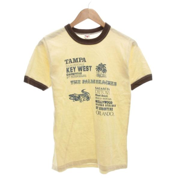 ヴィンテージ VINTAGE TMI リンガーTシャツ M 半袖 プリント アイボリー /AE メンズ【ブランド】ヴィンテージ VINTAGE【表記サイズ】M【実寸サイズ】肩幅：36cm　身幅：40cm　袖丈：26cm　着丈：60cm　　【...