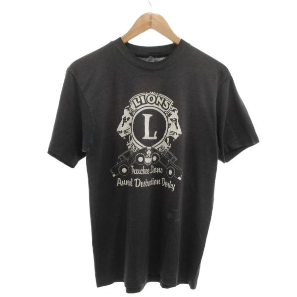 ヴィンテージ VINTAGE ライオンズクラブ Lions International プリント Tシャツ 半袖 グレー /YJ メンズ【ブランド】ヴィンテージ VINTAGE【実寸サイズ】肩幅：44cm　身幅：49cm　着丈：72cm　袖...