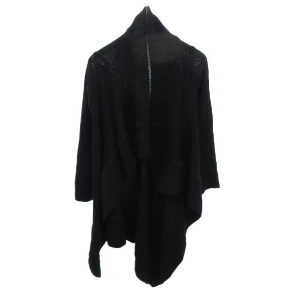 リックオウエンス Rick Owens 03AW ニット ロングカーディガン 変形デザイン ウール IT40 黒 ブラック 0107 レディース【ブランド】リックオウエンス Rick Owens【表記サイズ】IT40【実寸サイズ】肩幅：約3...