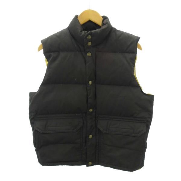 FREAKS フリークス ダウンベスト ジップアップ M 黒 ブラック 0121 メンズ【表記サイズ】M【実寸サイズ】身幅：約55cm　着丈：約62cm　　【素材】表地 ポリエステル65% 綿35%　裏地 ナイロン100%　中綿 ダウン60...