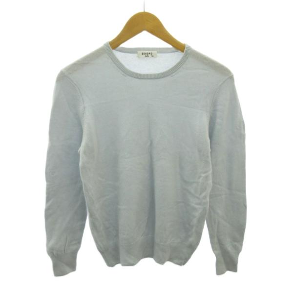 デコーロ DECORO ニット セーター 長袖 M 水色 ライトブルー 0207 レディース【表記サイズ】M【実寸サイズ】肩幅：約44cm　身幅：約47cm　袖丈：約62cm　着丈：約66cm　　【素材】品質タグが無いため不明【色】水色 ラ...