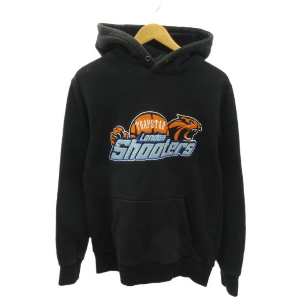 トラップスター TRAPSTAR プルオーバー パーカー フーディ ロゴ 刺繍 長袖 M 黒 ブラック 0203 メンズ【表記サイズ】M【実寸サイズ】肩幅：約49cm　身幅：約56cm　袖丈：約69cm　着丈：約74cm　　【素材】綿80%...