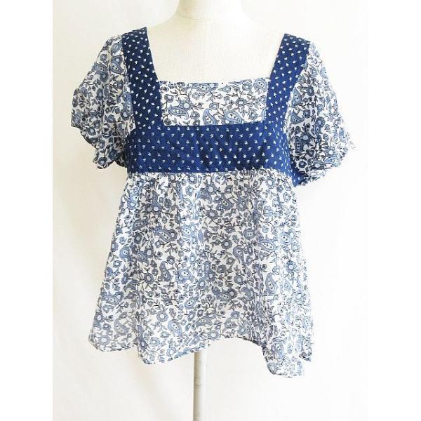 パドプロブレム pas de probleme コットン ペーズリー カットソー 青 38 レディース【表記サイズ】38【実寸サイズ】身幅：45cm　着丈：57cm　商品によってはどうしても若干の誤差が発生してしまいます。 1〜2cmの誤差...
