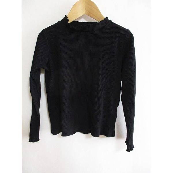 ユニクロ UNIQLO リブ カットソー キッズ 長袖 黒 130 キッズ【ブランド】ユニクロ UNIQLO【表記サイズ】130【実寸サイズ】肩幅：30cm　身幅：41cm　着丈：40.5cm　袖丈：43cm　商品によってはどうしても若干の...