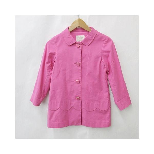 ケイトスペード KATE SPADE コート トレンチコート スカラップ 綿 ストレッチ ピンク 130 キッズ【ブランド】ケイトスペード KATE SPADE【表記サイズ】130【実寸サイズ】肩幅：32.5cm　身幅：39.5cm　袖丈：...