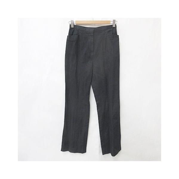 NOUVEL ヌーベル パンツ ロング ストレッチ ネイビー グレー 9 レディース【表記サイズ】9【実寸サイズ】ウエスト：67cm　もも幅：28cm　裾幅：24.5cm　股上：29.5cm　股下：79cm　　【素材】コットン 99％　ポリ...