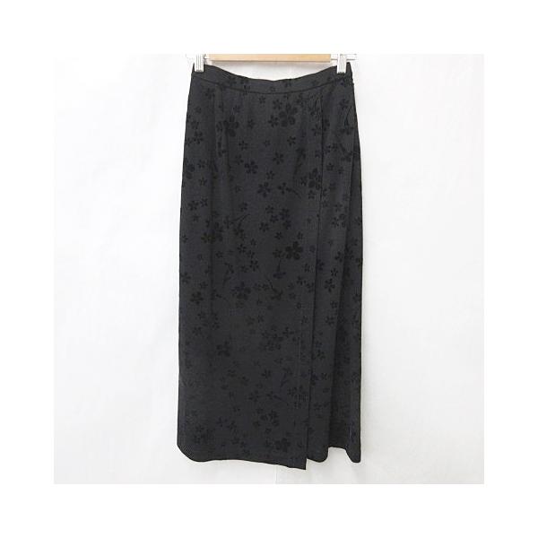 バンボーレ BAMBOLE スカート ロング マキシ丈 セミフレア ラップスカート フロッキー 花柄 黒 ブラック レディース【ブランド】バンボーレ BAMBOLE【表記サイズ】サイズ表記なし（Mサイズ相当）【実寸サイズ】ウエスト：63cm...