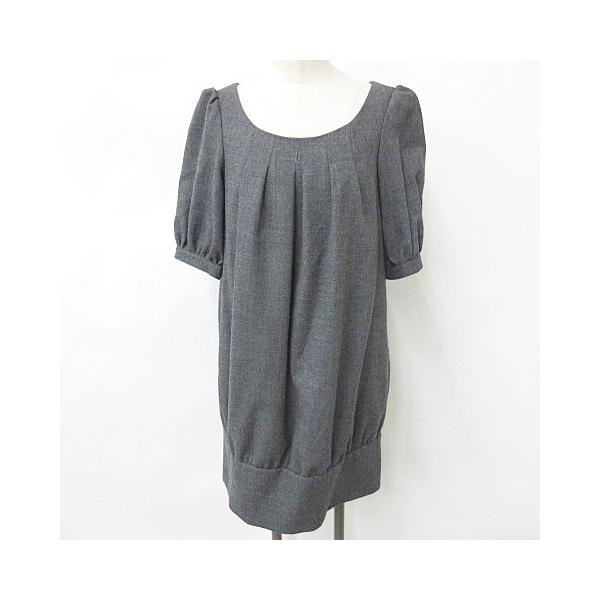 オピュール Oppure ワンピース チュニック 半袖 丸首 ひざ丈 タック ウール グレー レディース【ブランド】オピュール Oppure【表記サイズ】表記なし【実寸サイズ】肩幅：34cm　身幅：43.5cm　袖丈：32cm　総丈：80c...