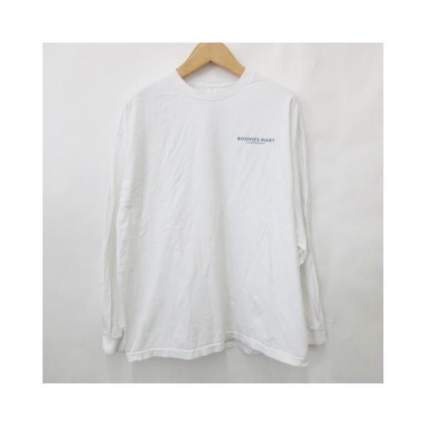 Boonies mart Tシャツ ロンT プリント 古着 ホワイト ブルー 白 青 メンズ【表記サイズ】表記なし (LL程度)【実寸サイズ】肩幅：60.5cm　身幅：64.5cm　着丈：74cm　袖丈：59cm　　【素材】表記なし【色】ホ...