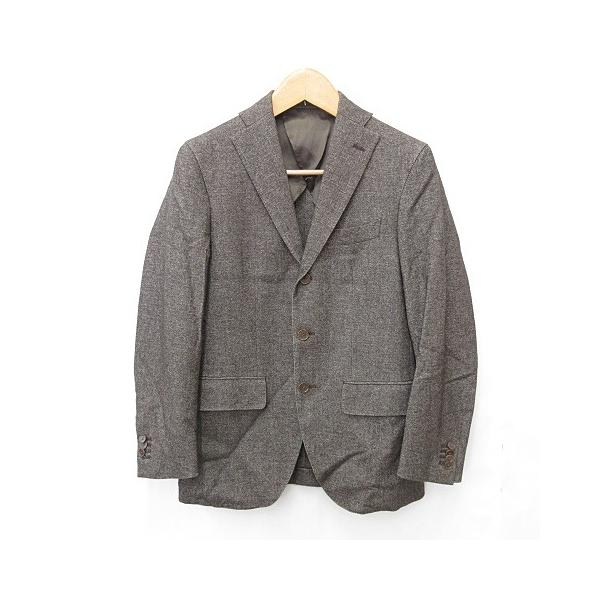 S.I.C. ジャケット テーラードジャケット シングル 綿 ウール 茶 ブラウン 90Y4 メンズ【表記サイズ】90Y4【実寸サイズ】肩幅：43cm　身幅：50cm　袖丈：58cm　着丈：71cm　　【素材】表地 綿 55%　毛 35%　...