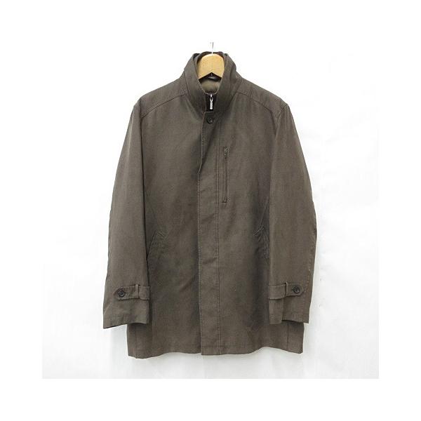 CAF? SOHO コート シングル ジップアップ ライナー付 ダウン 茶 ブラウン L メンズ【表記サイズ】L【実寸サイズ】肩幅：50cm　身幅：55cm　袖丈：63cm　着丈：82cm　　【素材】コート　表地 ポリエステル 100%　裏...